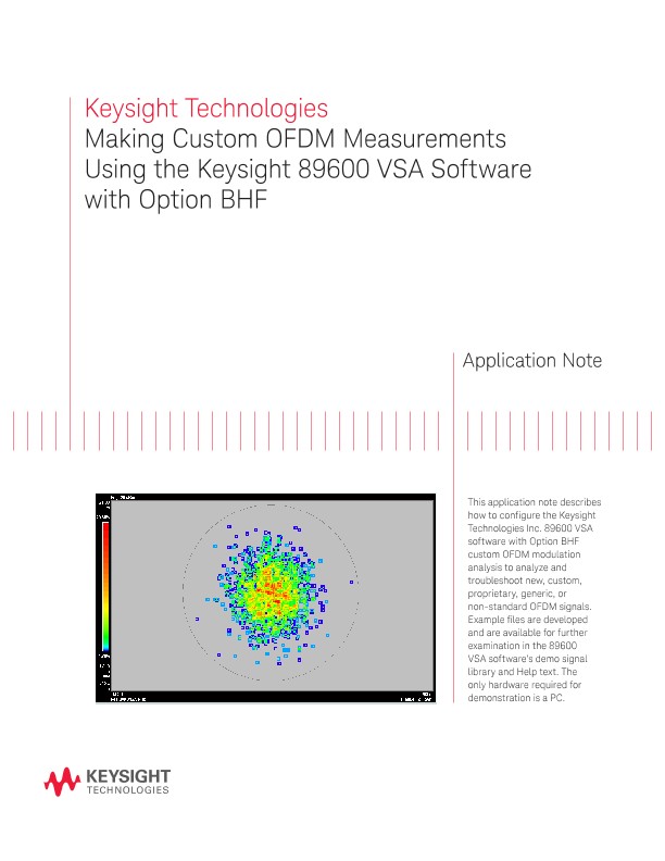 Making Custom OFDM Measurements Using the 89600 VSA Software PDF Asset Page | Keysight